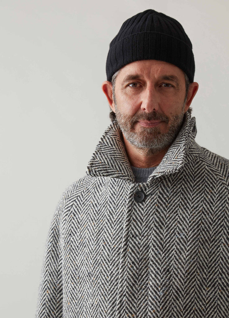 Nelson Tweed Raglan Coat - Charcoal/Cream – Berg & Berg