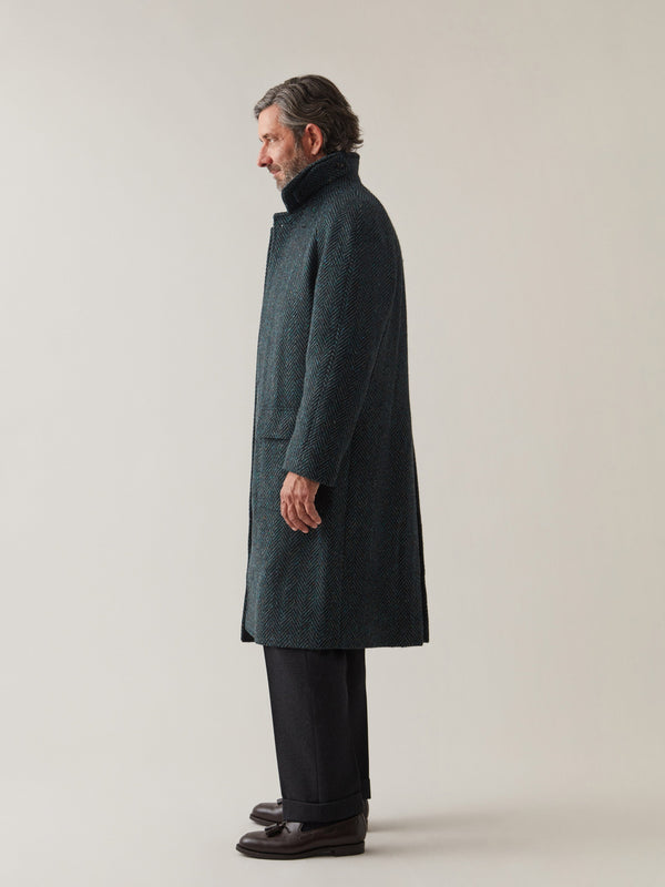 Nelson Tweed Raglan Coat - Blue – Berg & Berg