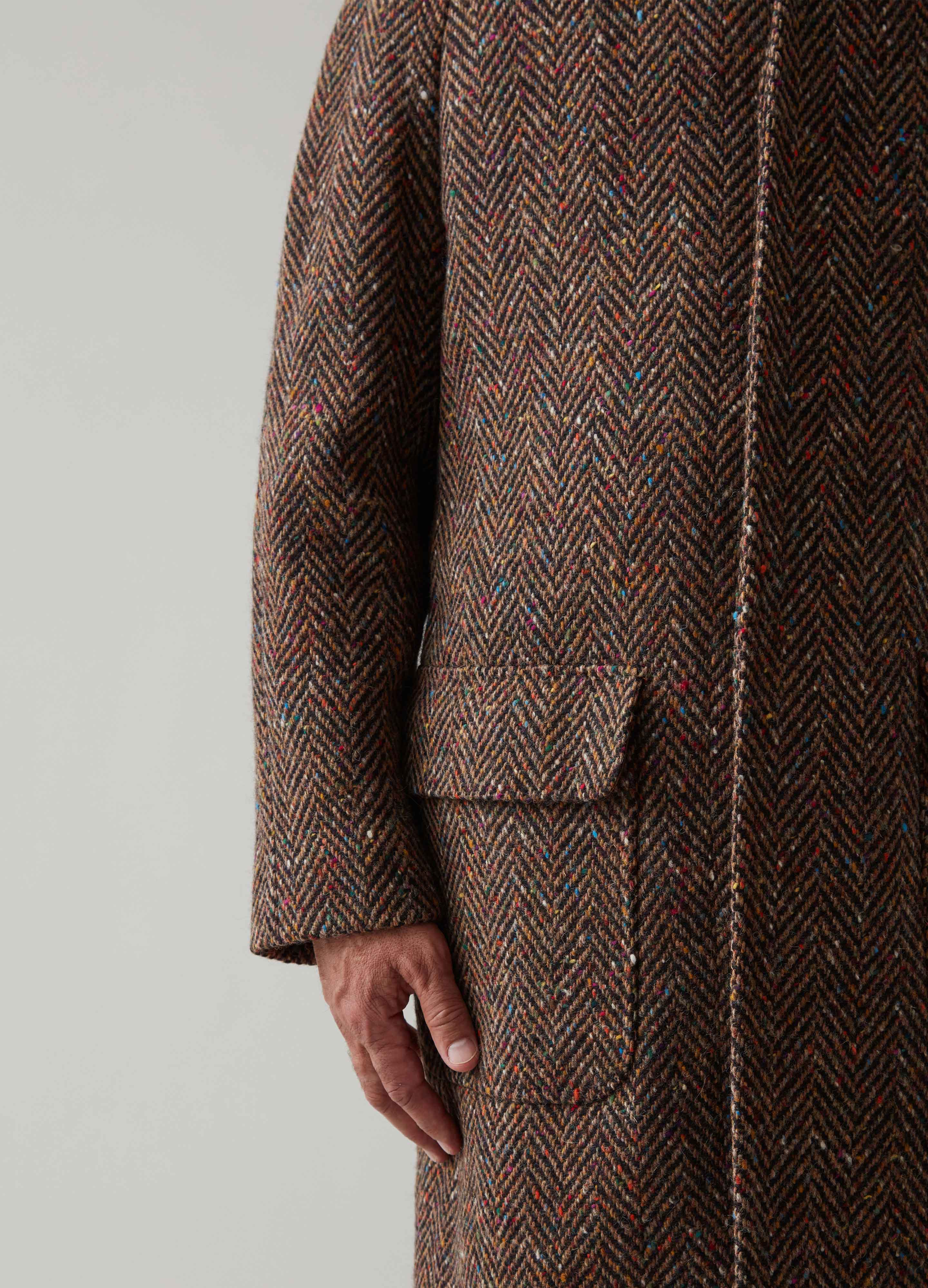 Nelson Tweed Raglan Coat - Brown – Berg & Berg