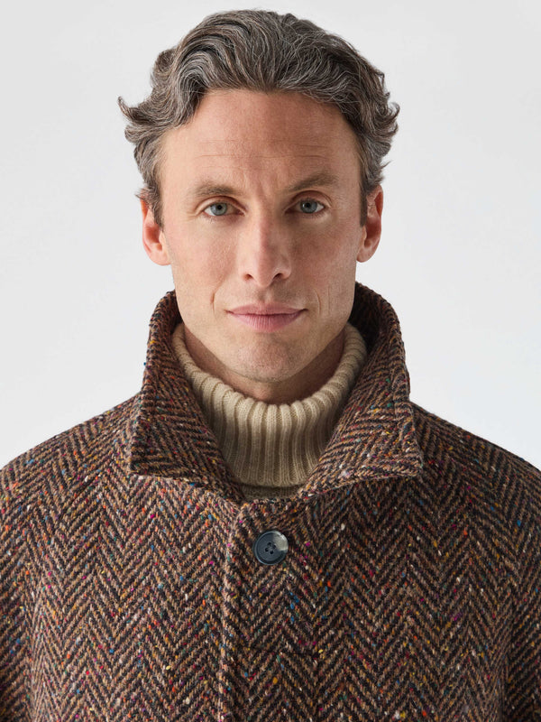 Nelson Tweed Raglan Coat - Brown – Berg & Berg